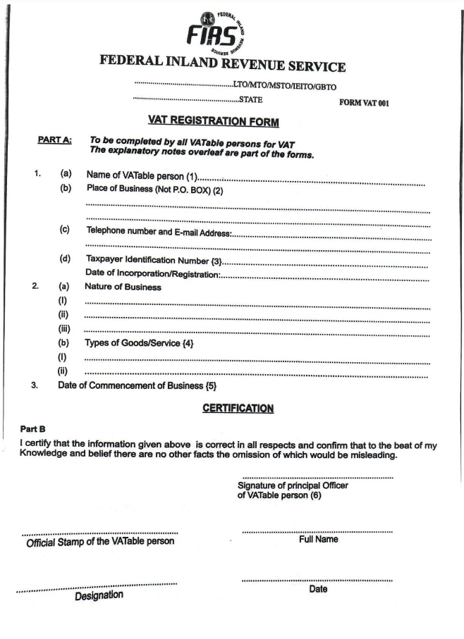Value Added Tax (VAT) Filing for Businesses in Nigeria